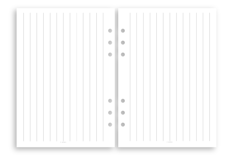 A5 size / Vertical ruled note | F-MEMO for English