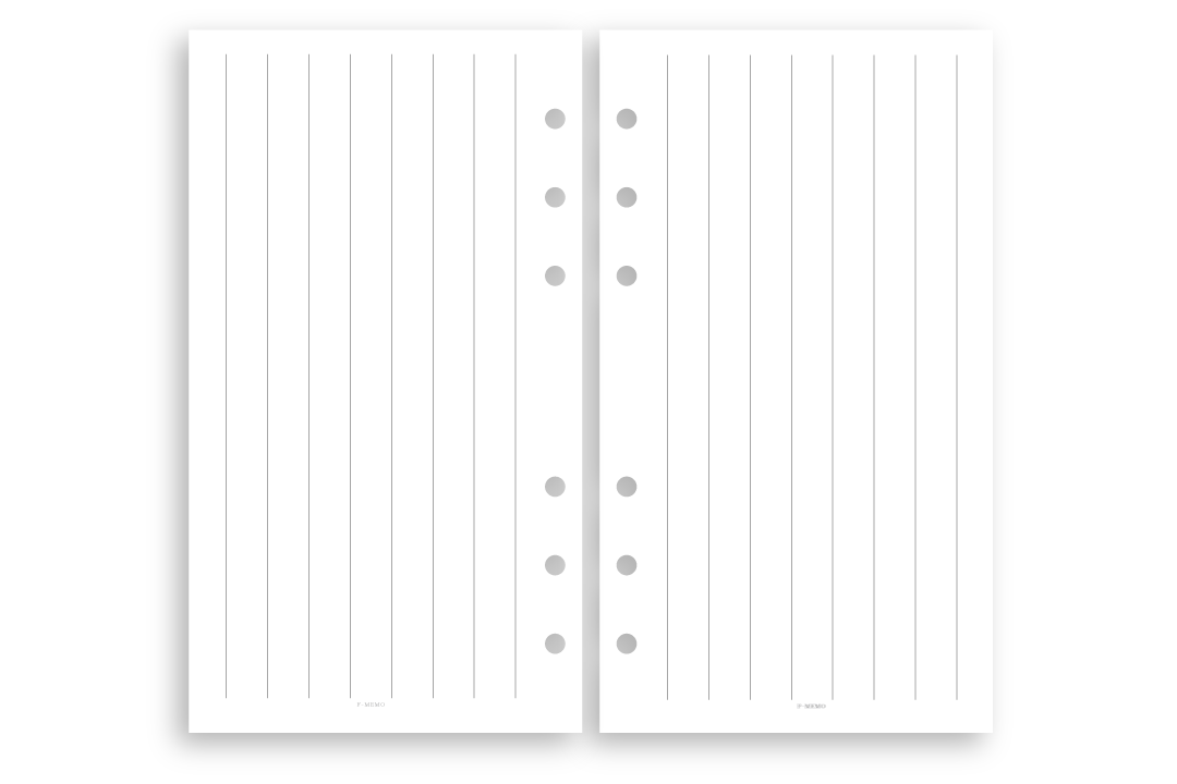 Personal size / Vertical ruled note | F-MEMO for English